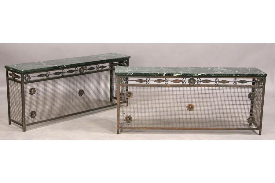 PR FRENCH ANTIQUE ART DECO IRON RADIATOR COVERS