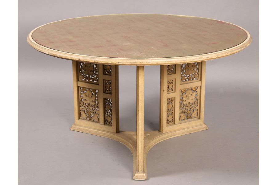 CARVED PAINTED GILT MIRROR VINTAGE COFFEE TABLE