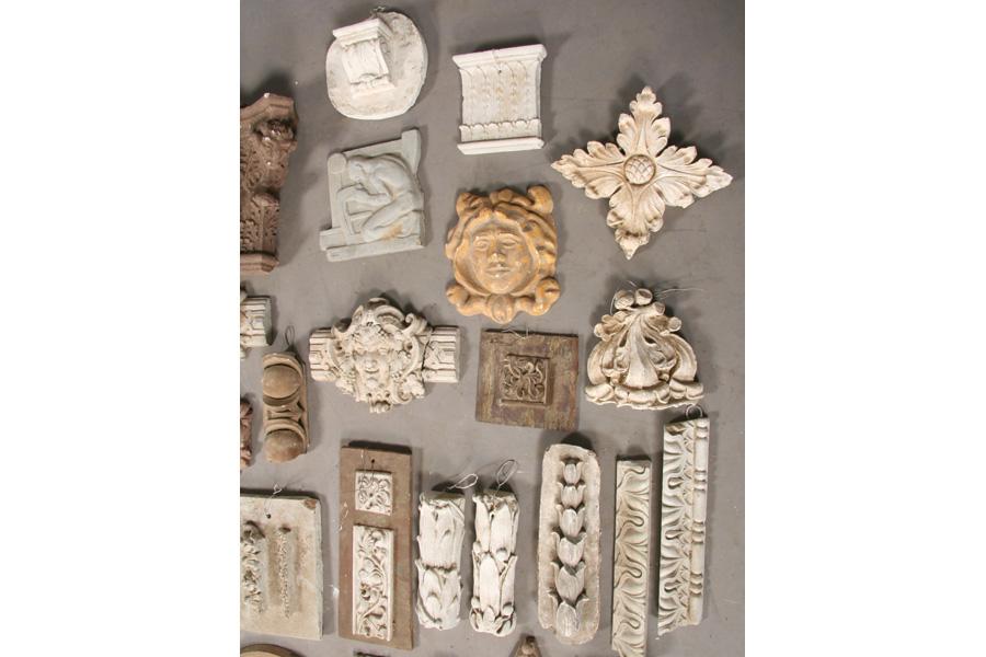 LARGE LOT PLASTER ARCHITECTURAL ELEMENTS FRAGMENT