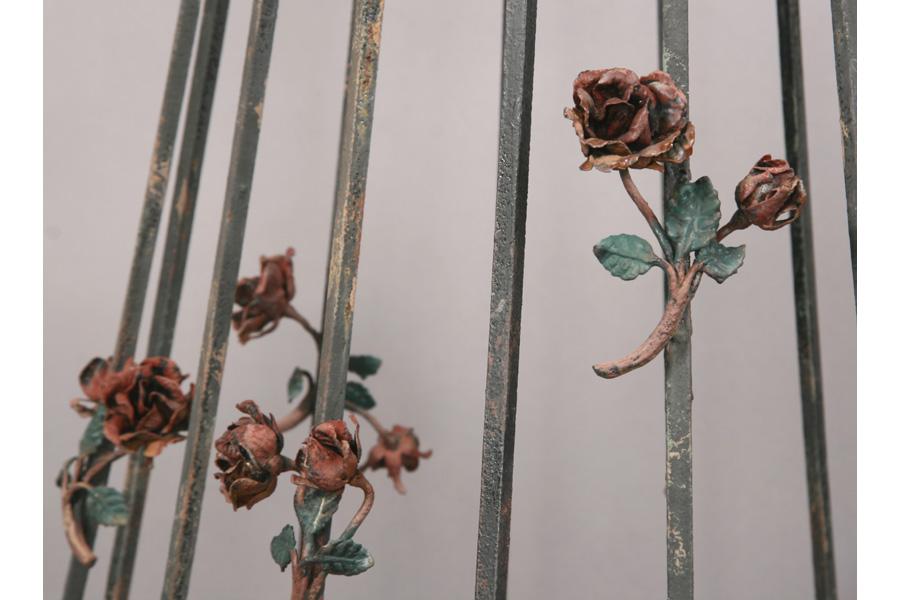 PAIR WROUGHT IRON TRELLIS ROSE ARBOR