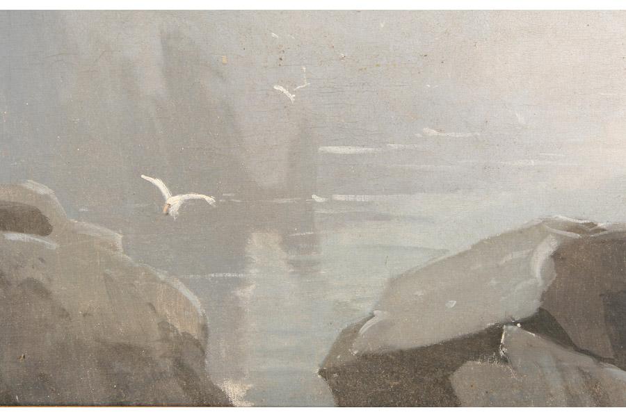 ARTHUR F. MAYNARD OIL PAINTING DELAWARE WATER GAP