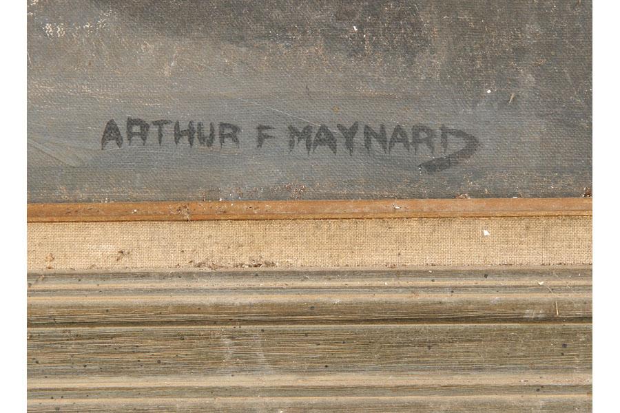 ARTHUR F. MAYNARD OIL PAINTING DELAWARE WATER GAP