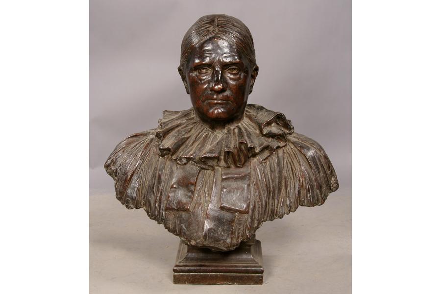 Henri-Leon Greber French Bronze bust clown
