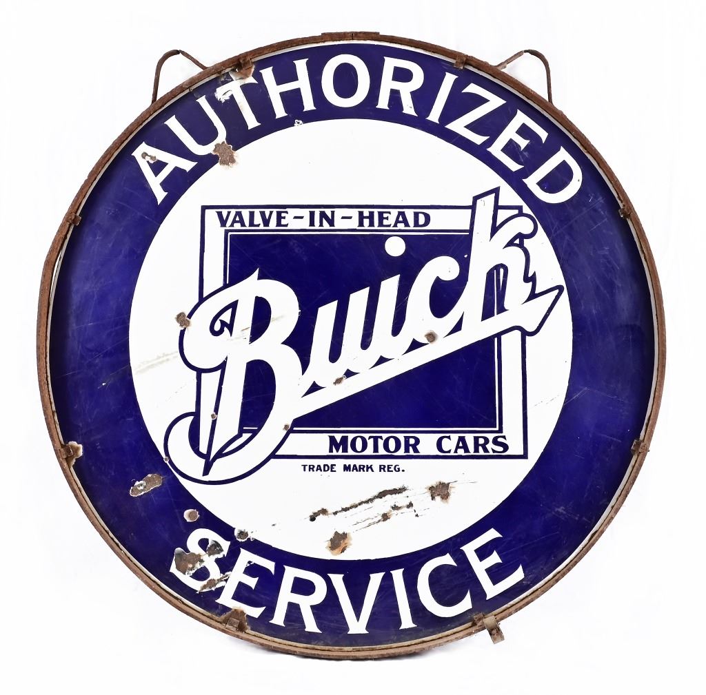 Buick Dealer Porcelain Sign Double-Sided
