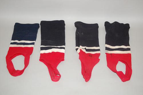 (2) PAIRS OF TED WILLIAMS BOSTON RED SOX TEAM UNIFORM STIRRUPS