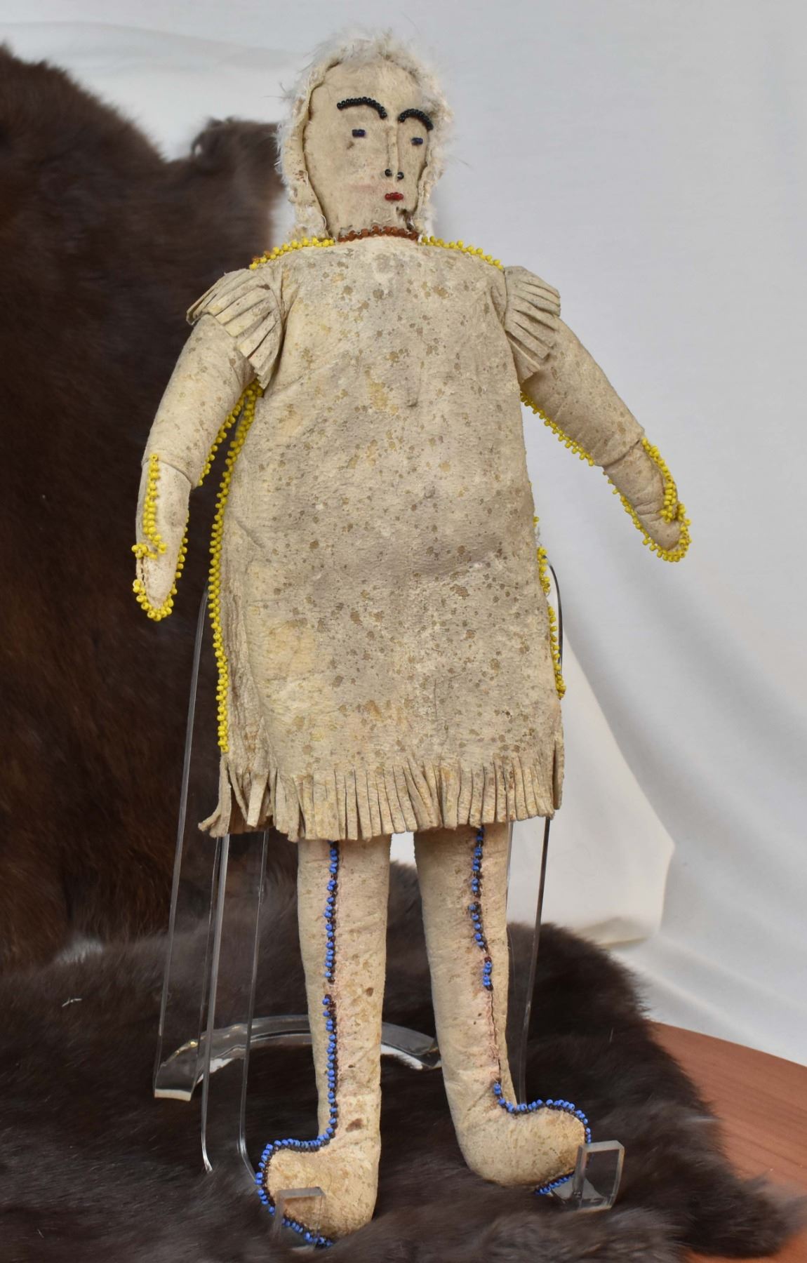 Antique Native American Leather Doll