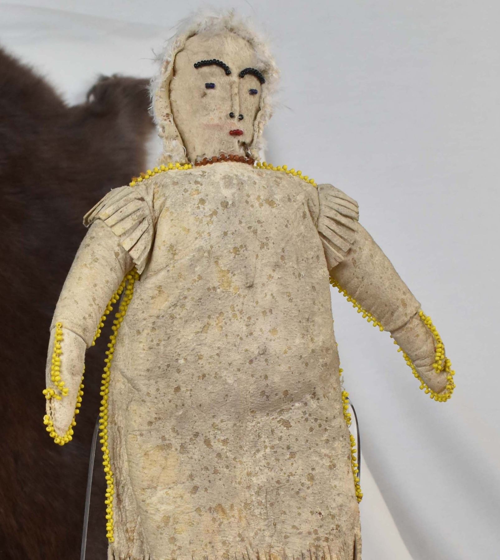 Antique Native American Leather Doll