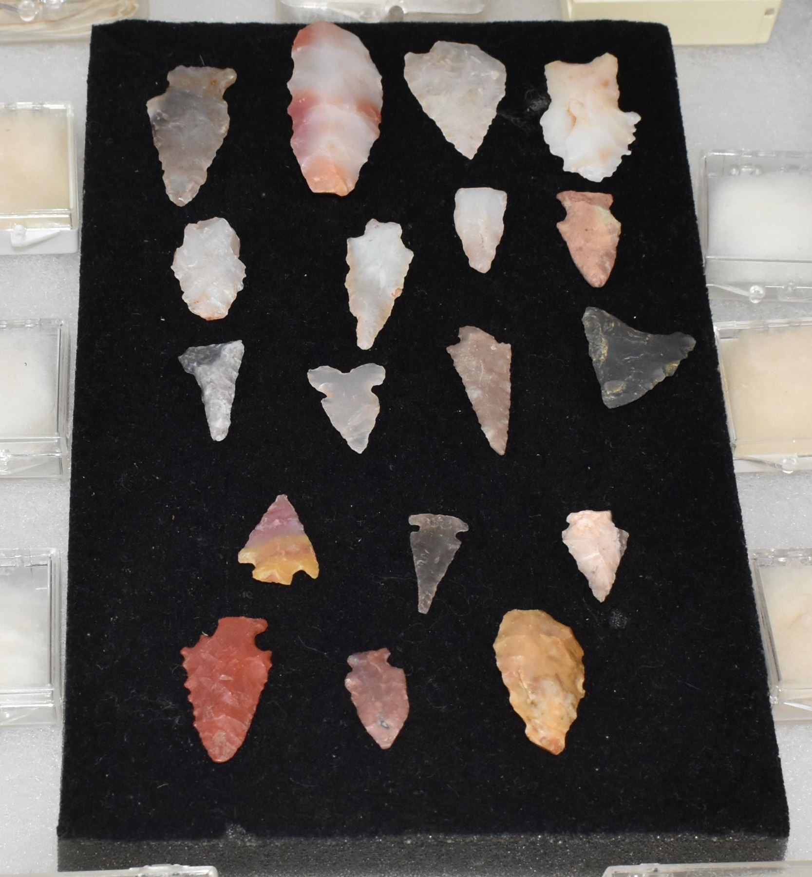 18 Prehistoric Native American Stone Arrowheads