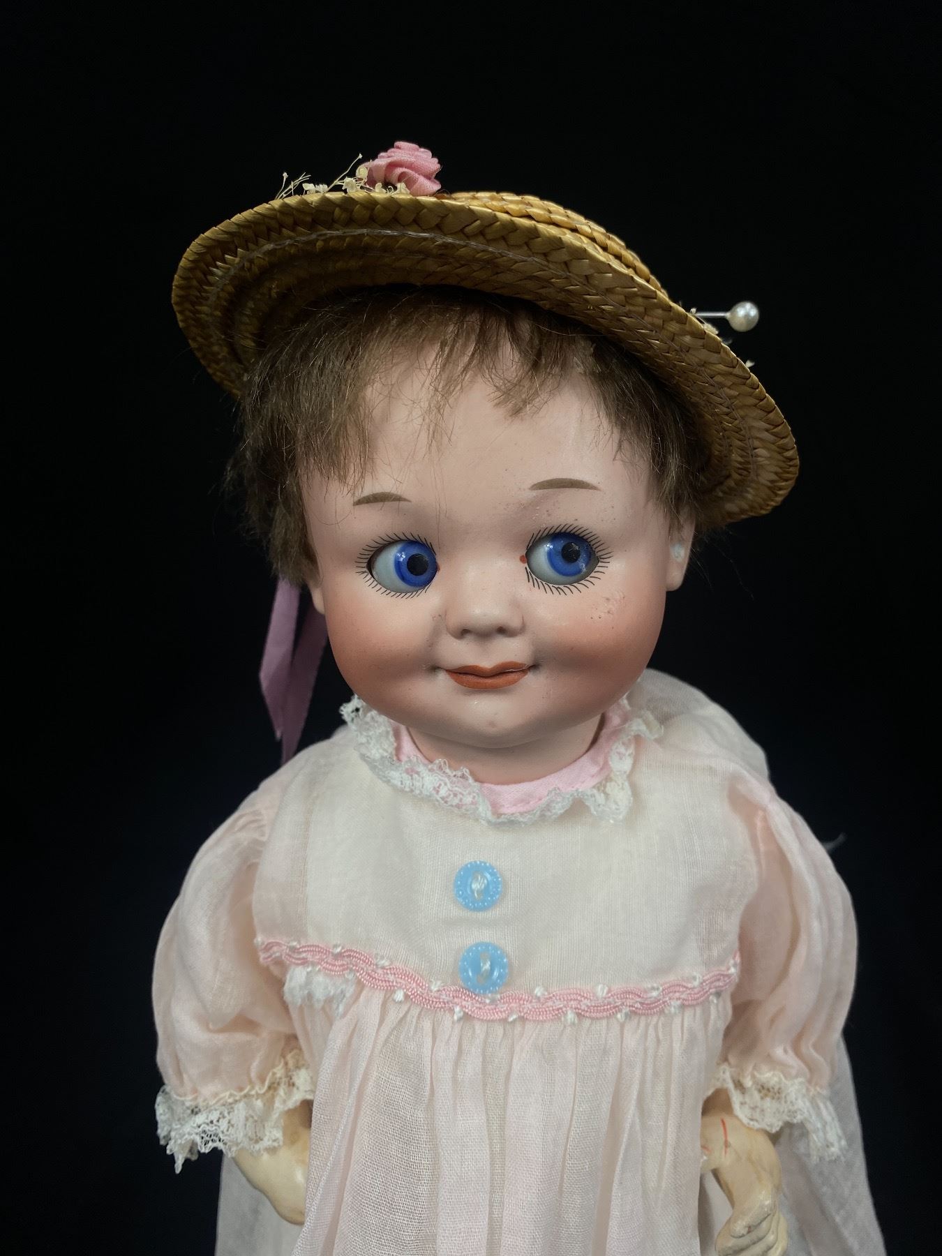 Antique German Googly Eyed Doll 323 By Armand Marseille Adorable Bisque Blue Eyed Googly Doll 323