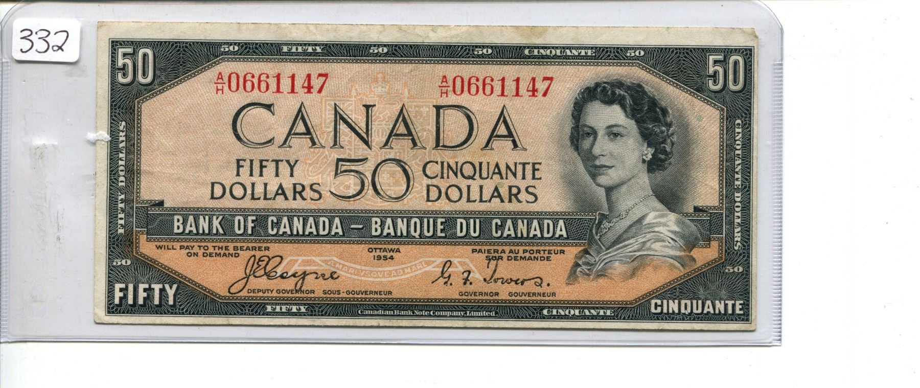 1954 Canadian $50 Bill (0661147) - Schmalz Auctions