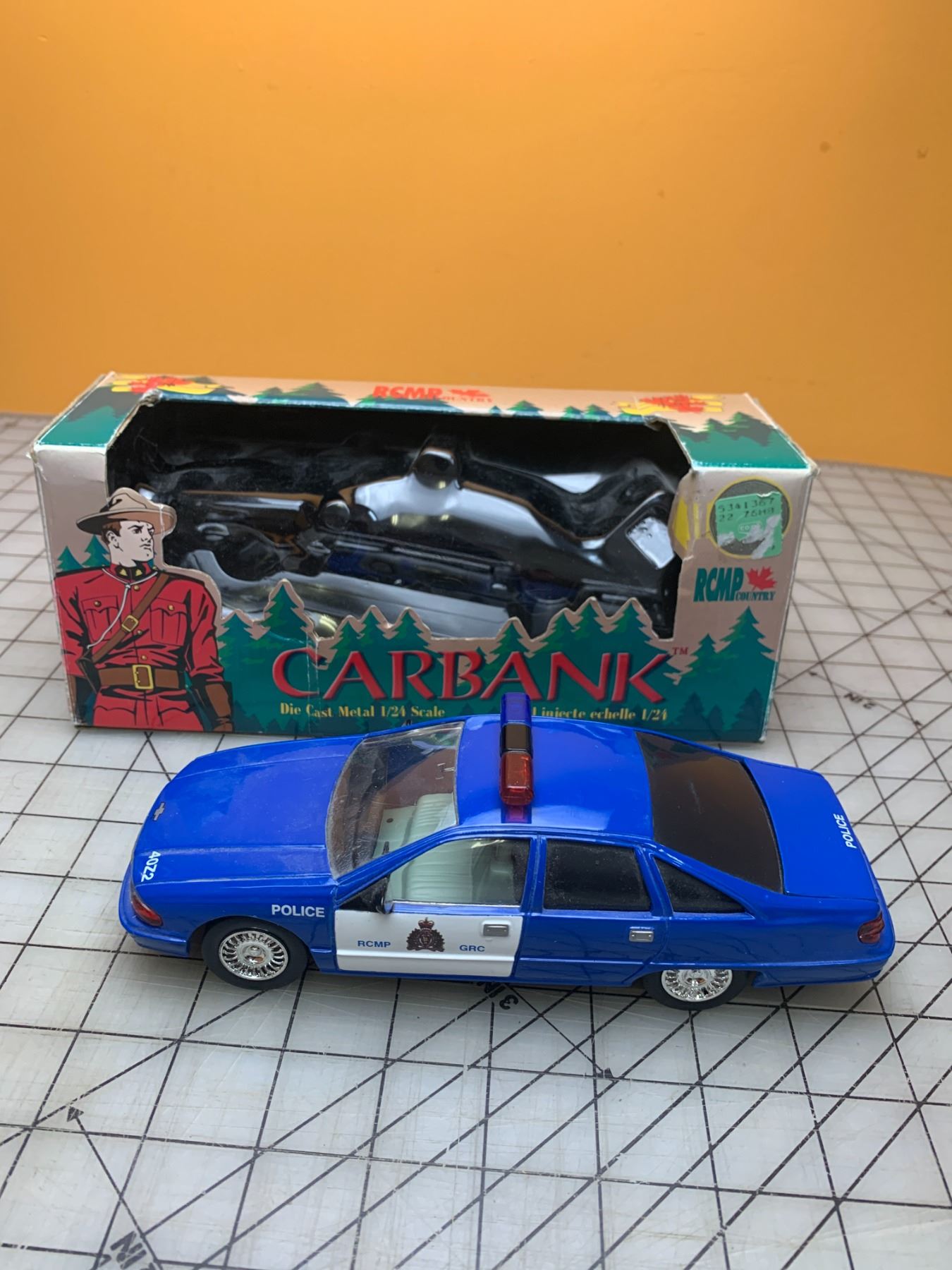 RCMP POLICE CAR DIE-CAST COIN BANK WITH BOX