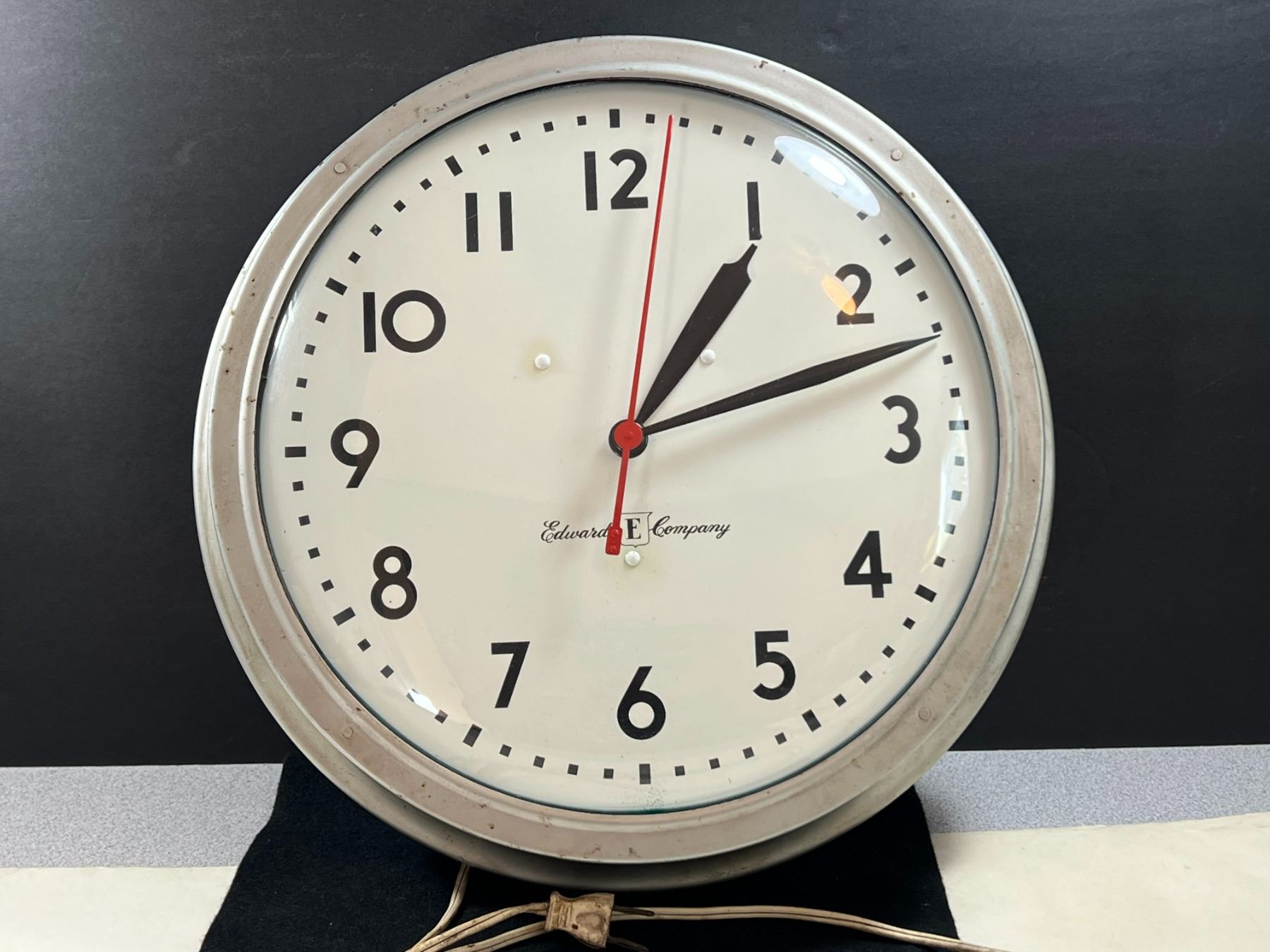 Vintage Edwards Canada Industrial / School Electric Wall Clock