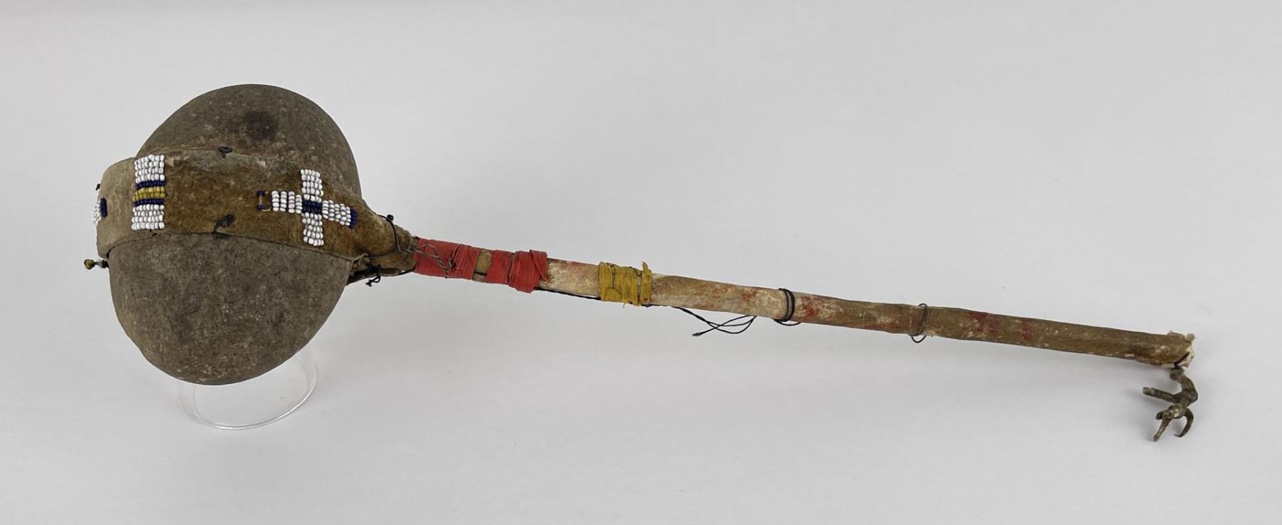 Antique Plains Indian Stone Beaded War Club