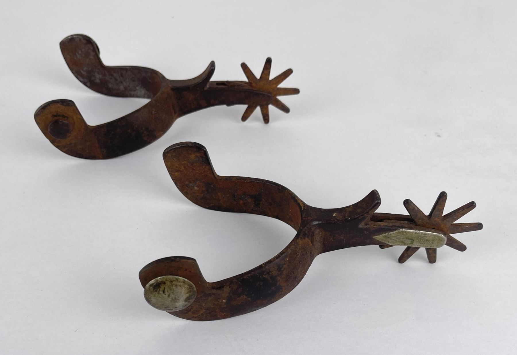 Antique Kelly Bros Silver Mounted Cowboy Spurs