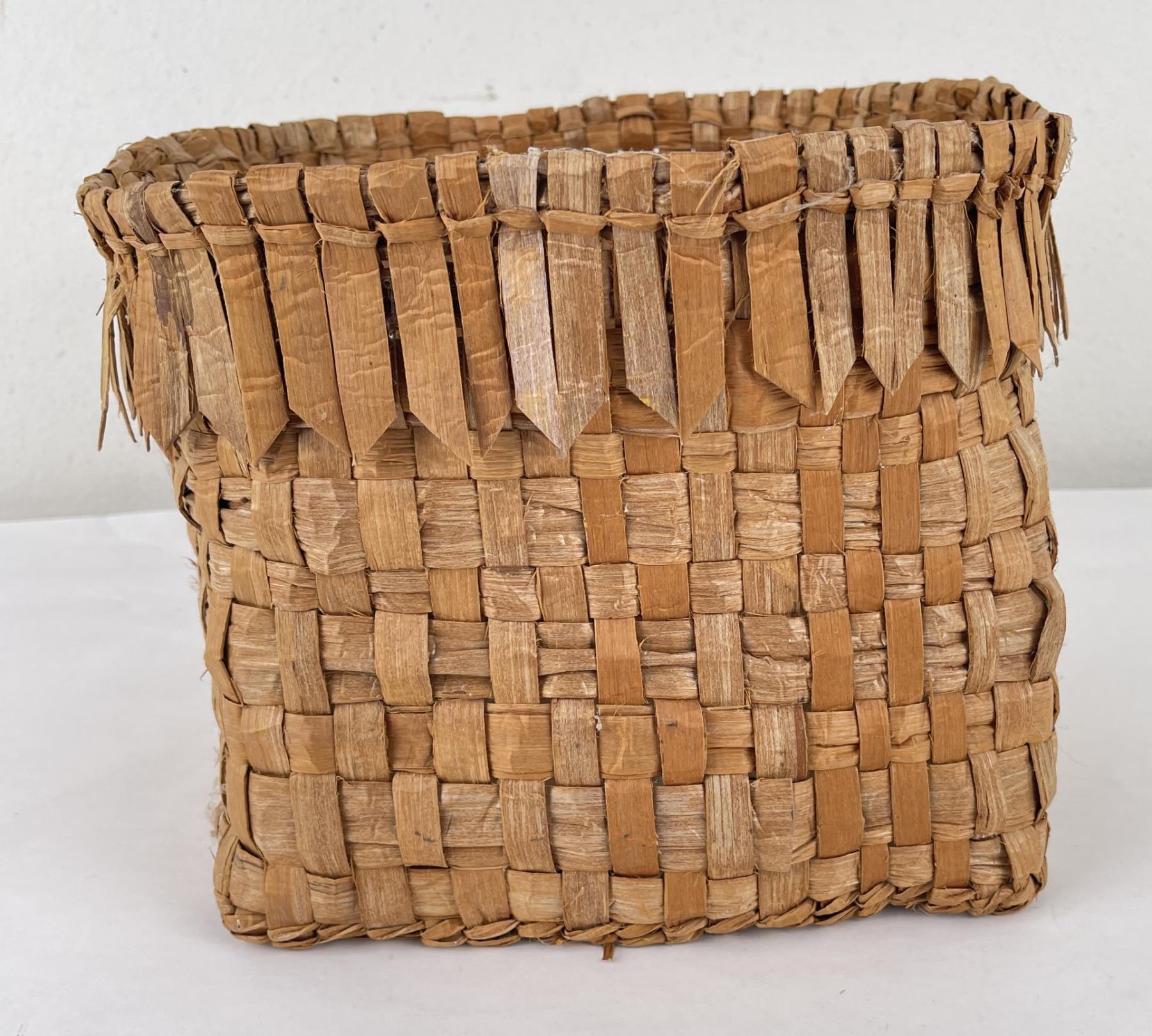 Northwest Coast Haida Indian Cedar Bark Basket