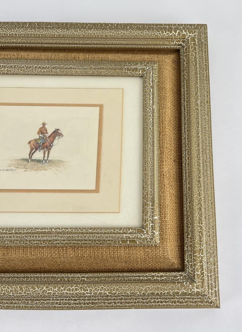 Olaf Carl Seltzer RCMP Mountie Watercolor Painting
