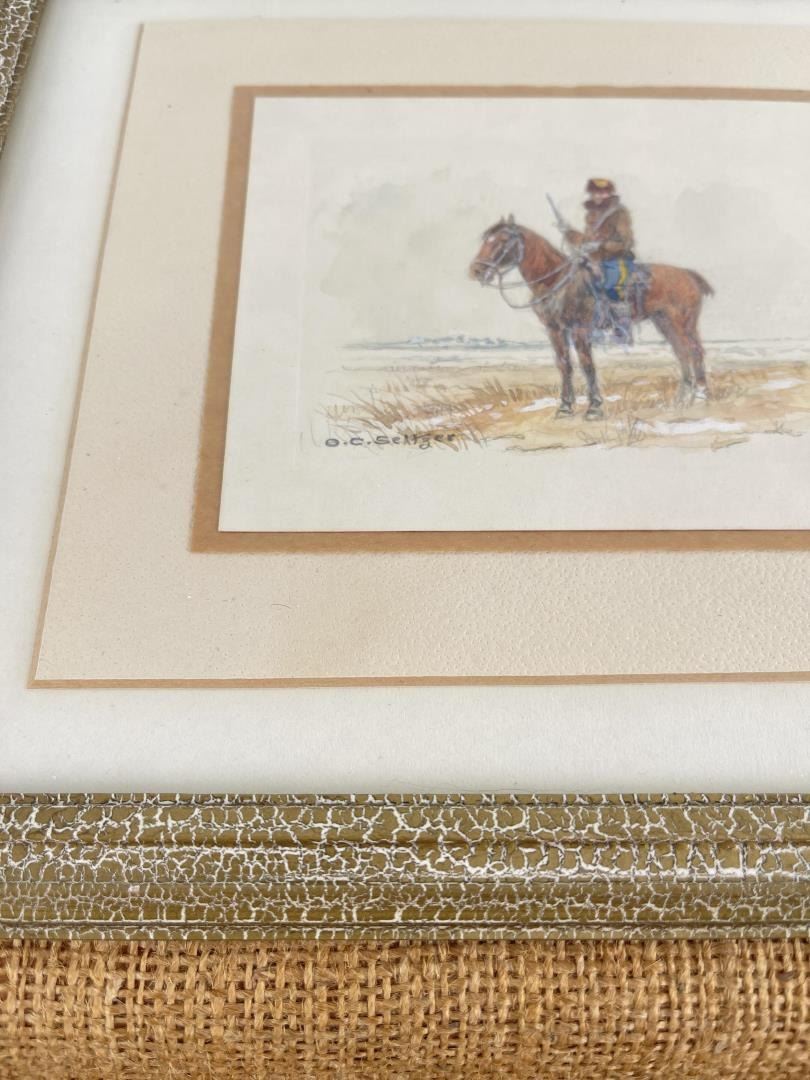 Olaf Carl Seltzer RCMP Mountie Watercolor Painting