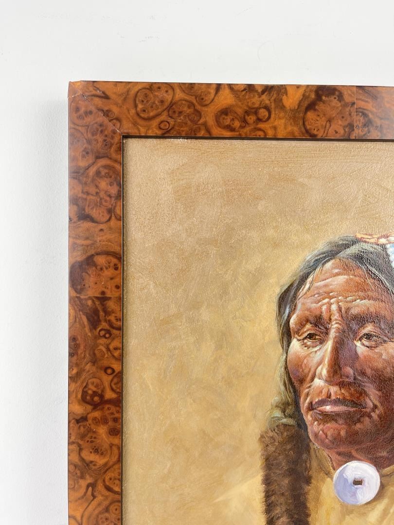 Ted Long Kill Bear Indian Oil Painting