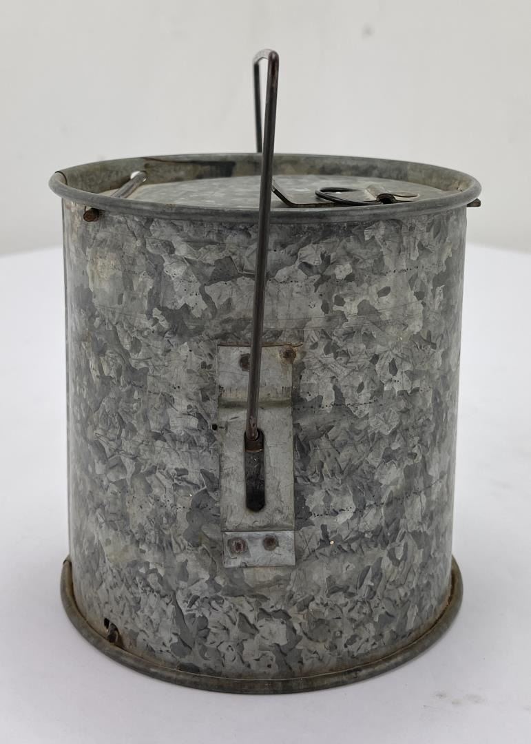 Small Antique Galvanized Bait Minnow Bucket