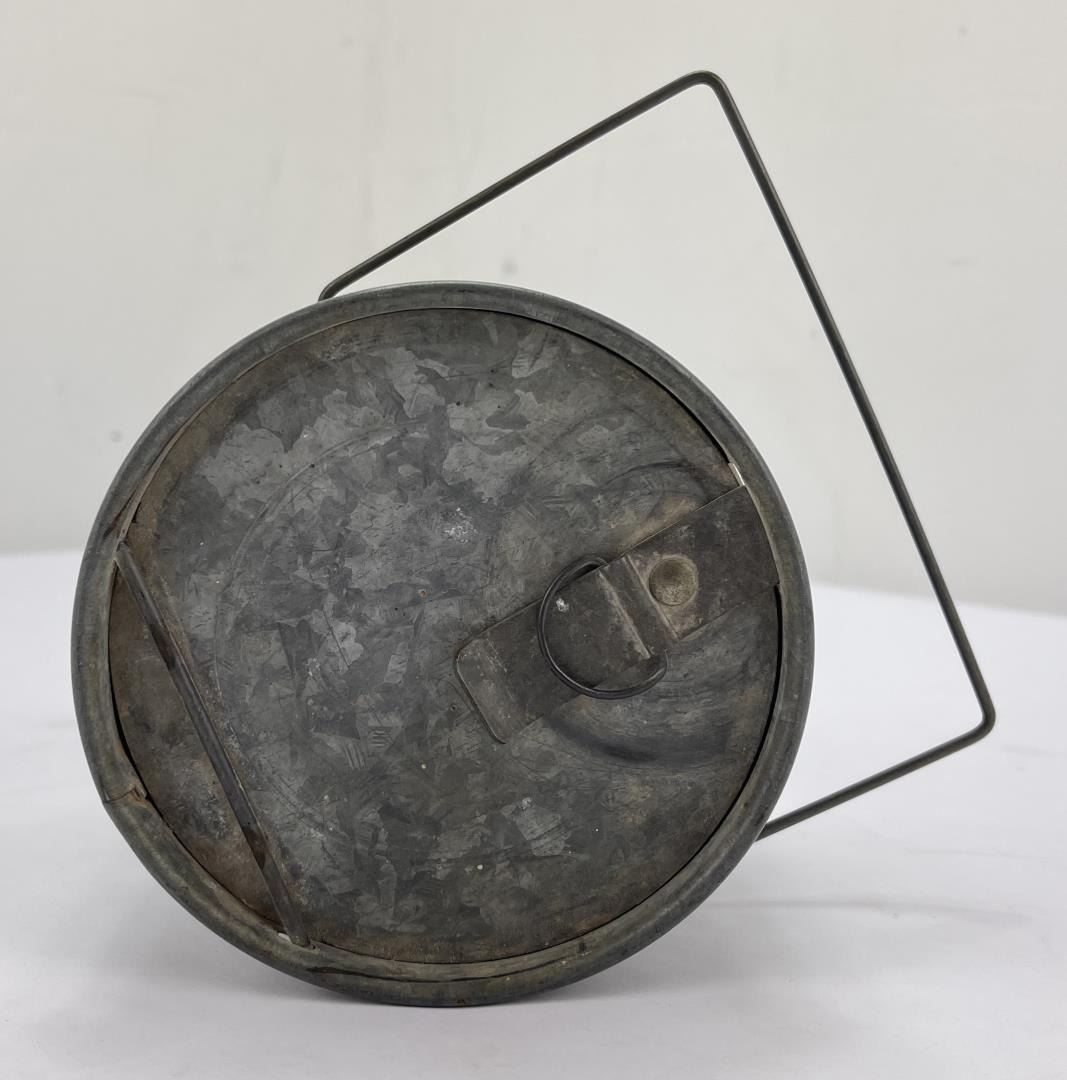 Small Antique Galvanized Bait Minnow Bucket
