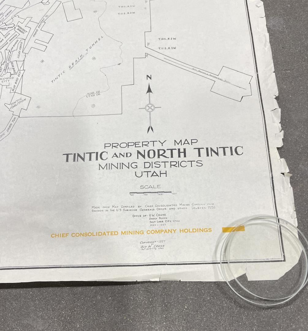 Tintic And North Tintic Mining District Map Utah