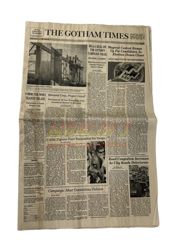 The Batman (2022) - Gotham Times Newspaper (Renewal Corp and Bella Reál)