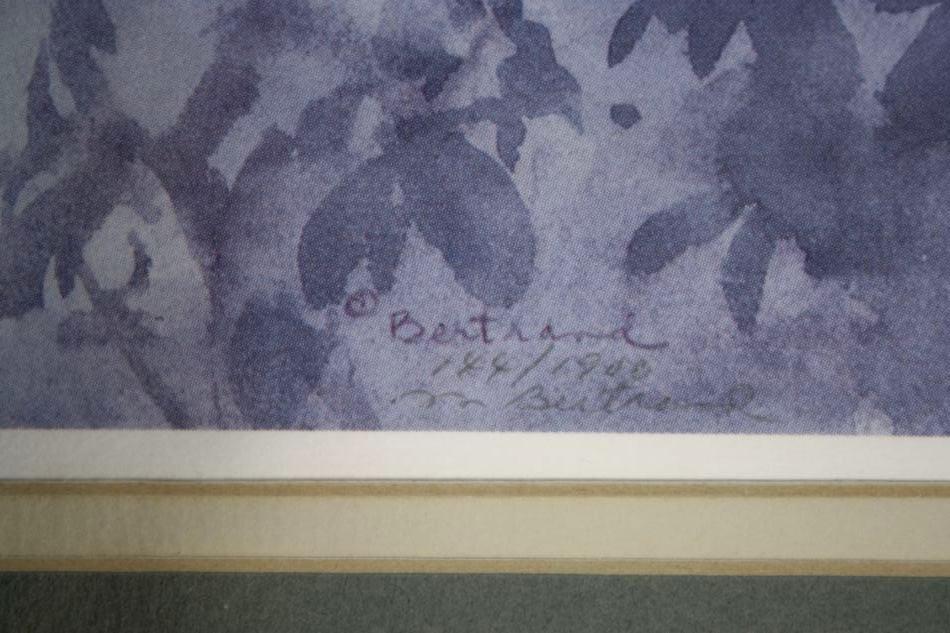 M. Bertrand (American, 20th C.) Floral Landscape, Lithograph