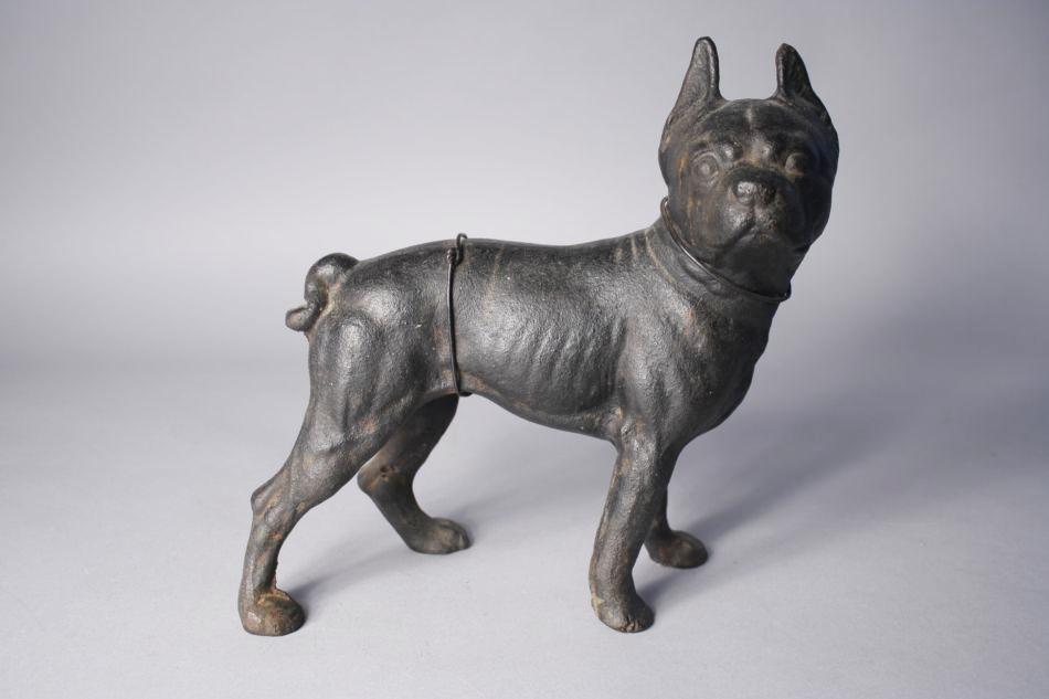 A 19th Century Cast Iron Pug Dog.