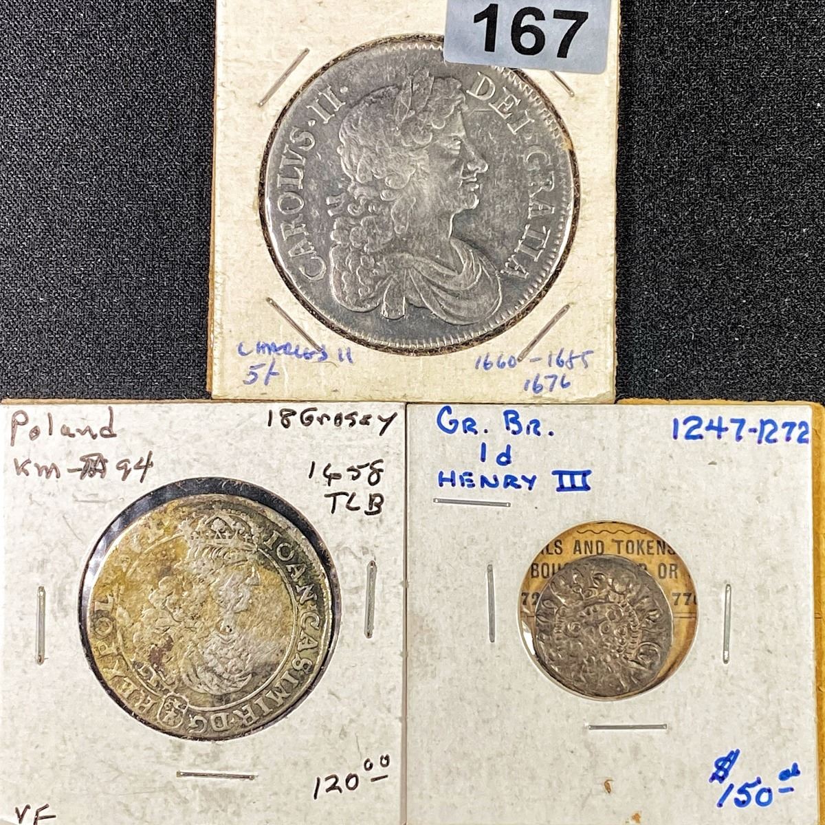 Misc Middle Age Coins, x3 CLOSELY UNCIRCULATED