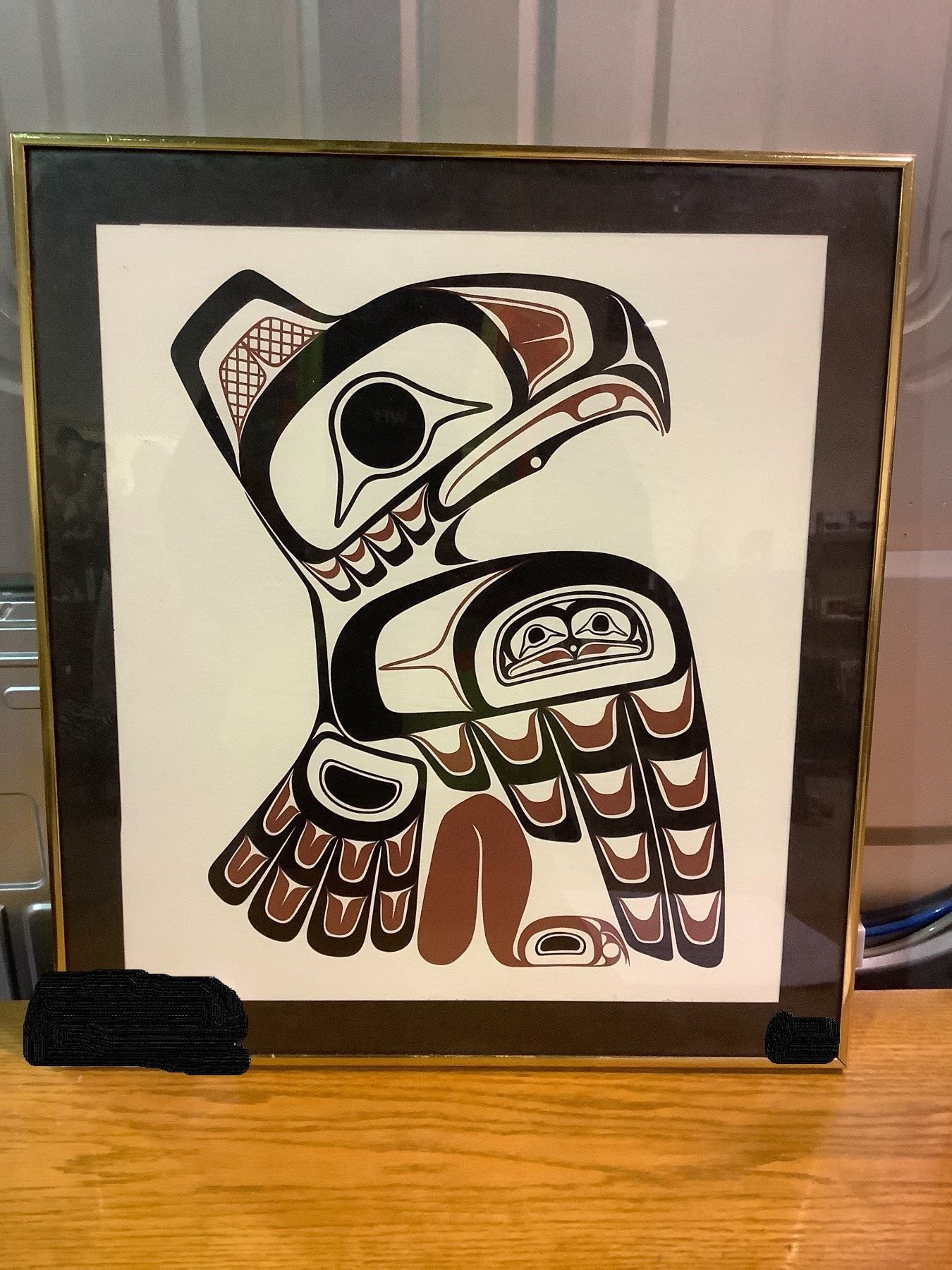 Clarence Mills - Beautiful Gold Framed Haida First Nations Print