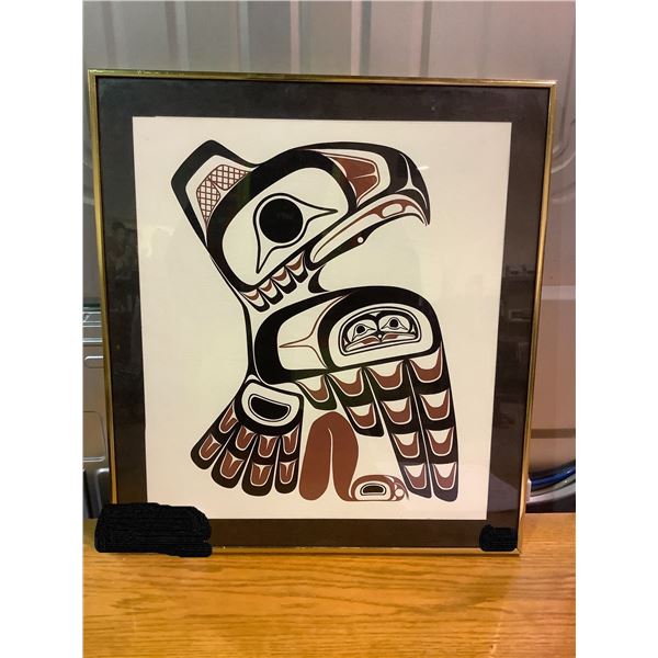 Clarence Mills - Beautiful Gold Framed Haida First Nations Print