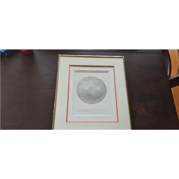 Gold Framed Haida Wolf Bill Reid Print