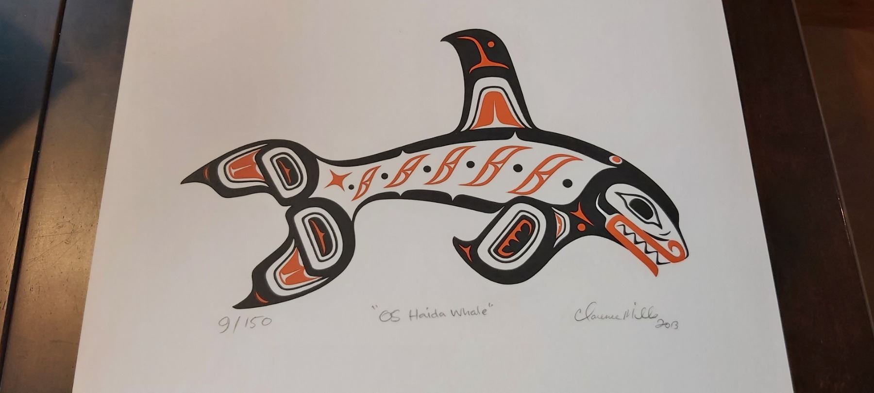 Haida Artist - Clarence Mills - Two Signed Prints - Haida Whale