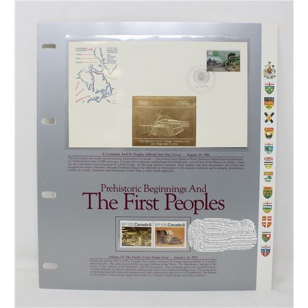 Canada Day Issue - 24K Gold Leaf Stamp Set - Canada's First Peoples
