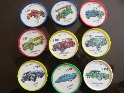 Rare Complete Jello Car Wheels Set with Case - 1960's