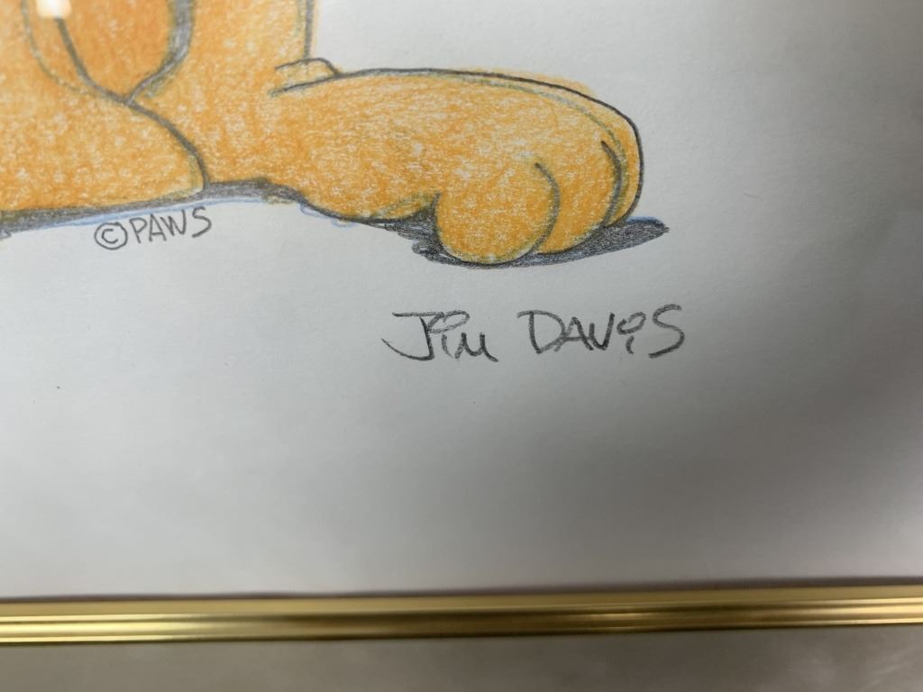 Jim Davis's "Garfield" Original Drawing