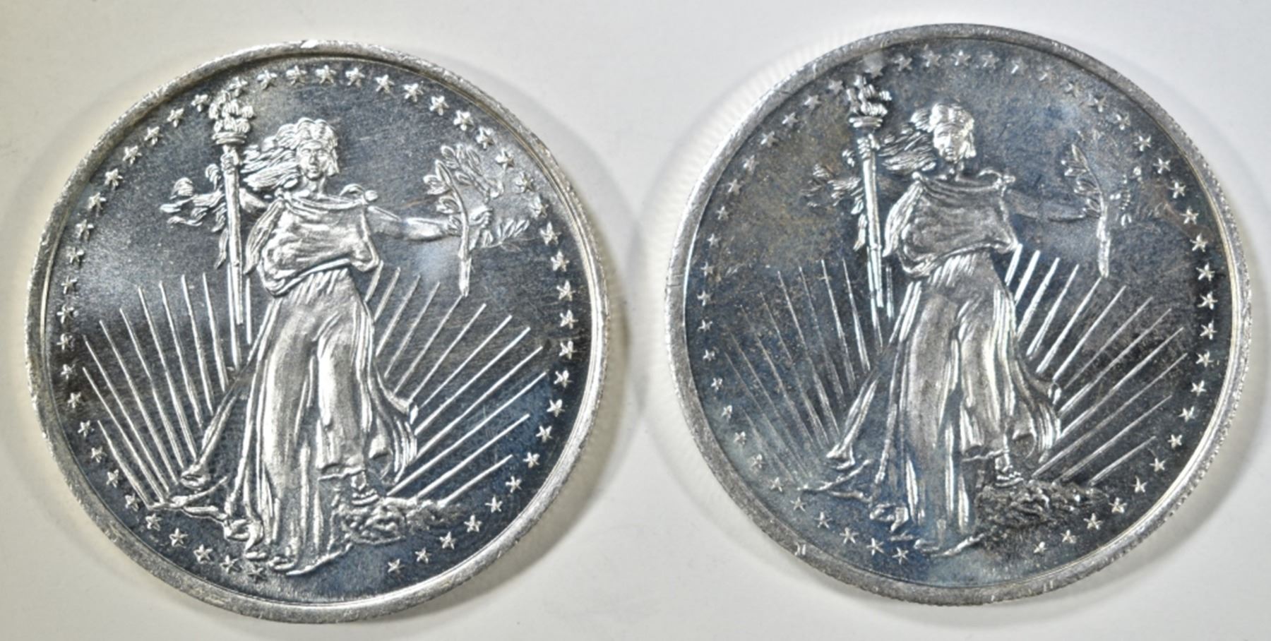2 1 OZ SILVER SILVERTOWNE ROUNDS
