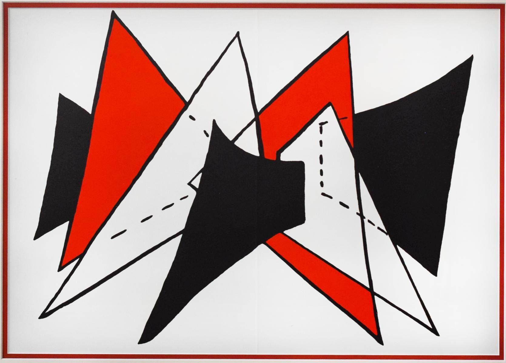 Alexander Calder- Lithograph "DLM141 - Triangles rouges"