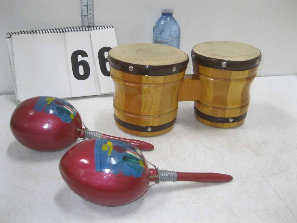 Bongo Drums / Maracas Set