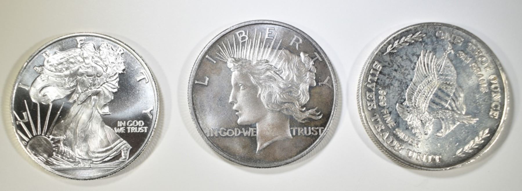 3 1 OZ SILVER ROUNDS