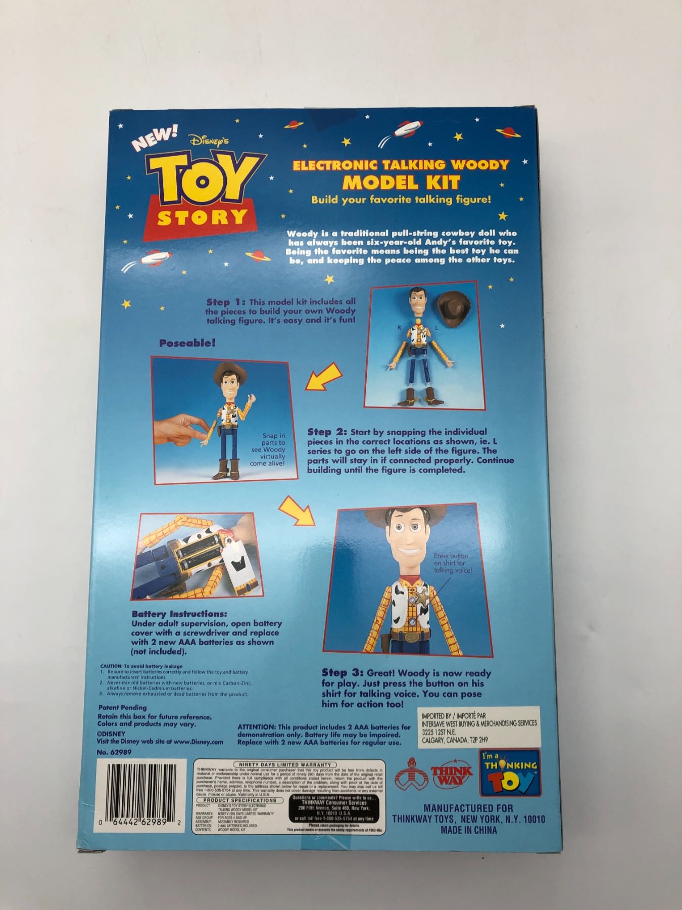 Electronic talking woody model kit mint in box, toy story t shirt ...