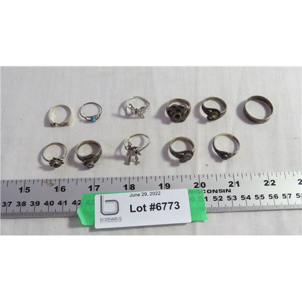 11 Silver Rings Bodnarus Auctioneering