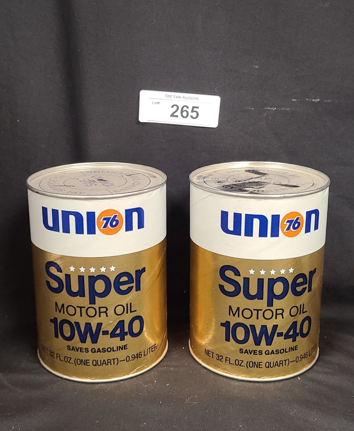 TWO UNION 76 SUPER MOTOR OIL QUARTS