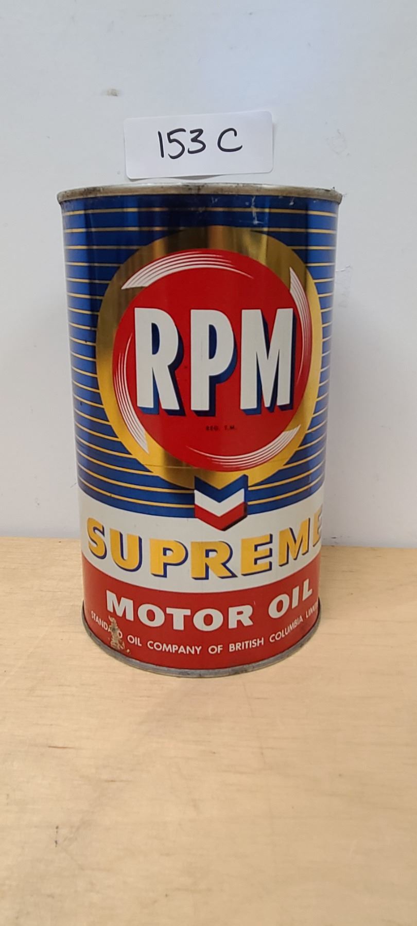 VINTAGE RPM SUPREME MOTOR OIL QUART