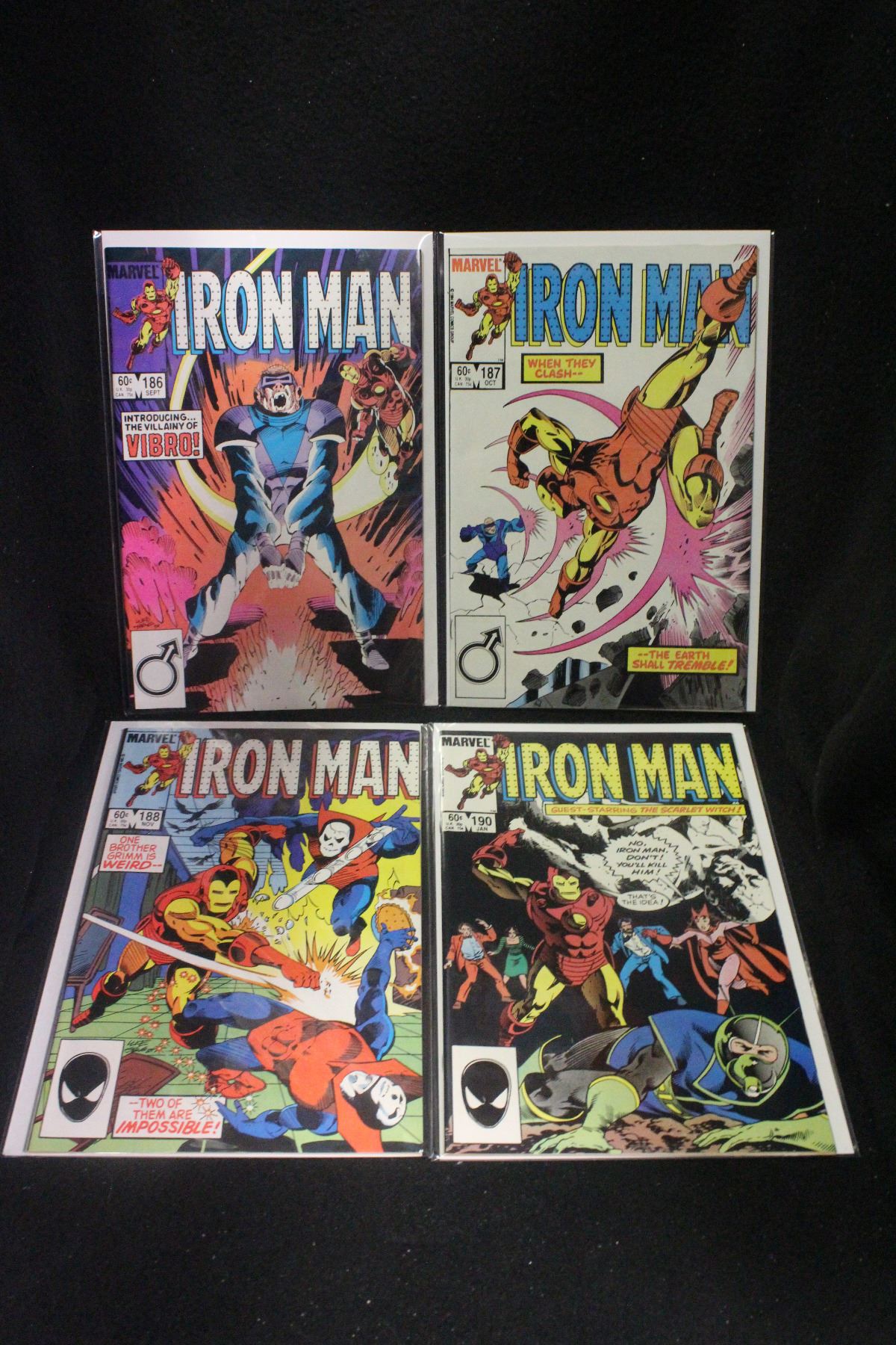 Iron Man #186, 187, 188 & 190 Lot of 4 Comics