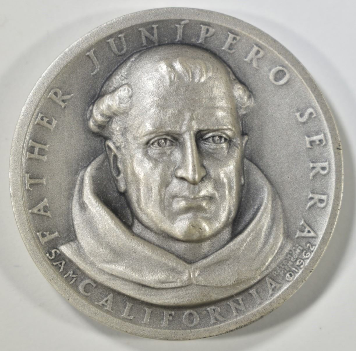 FATHER JUNIPERO SERRA CALI STATEHOOD ART MEDAL