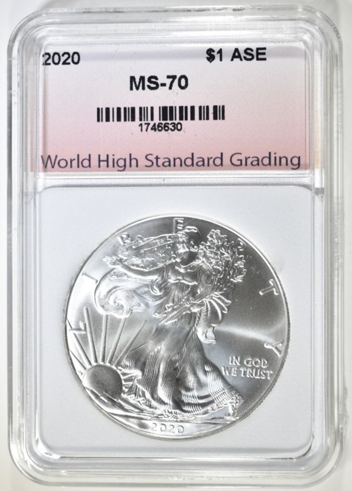 2020 AM. SILVER EAGLE, WHSG PERFECT GEM BU