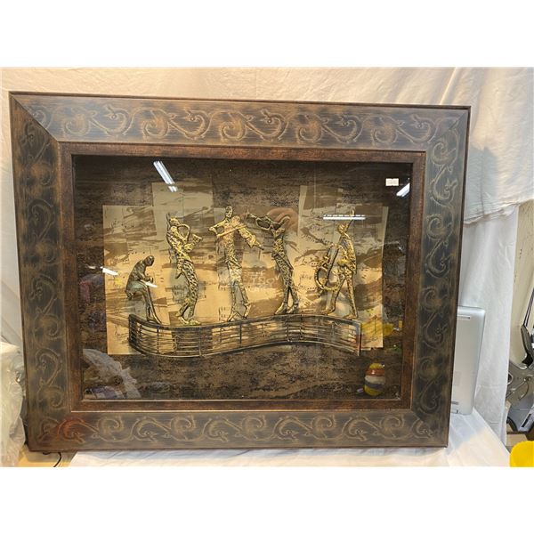 Musician shadow box wall hanging 31"x25"