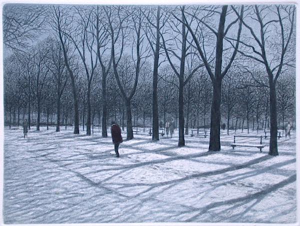 Harold Altman "Winter Path with Snow"