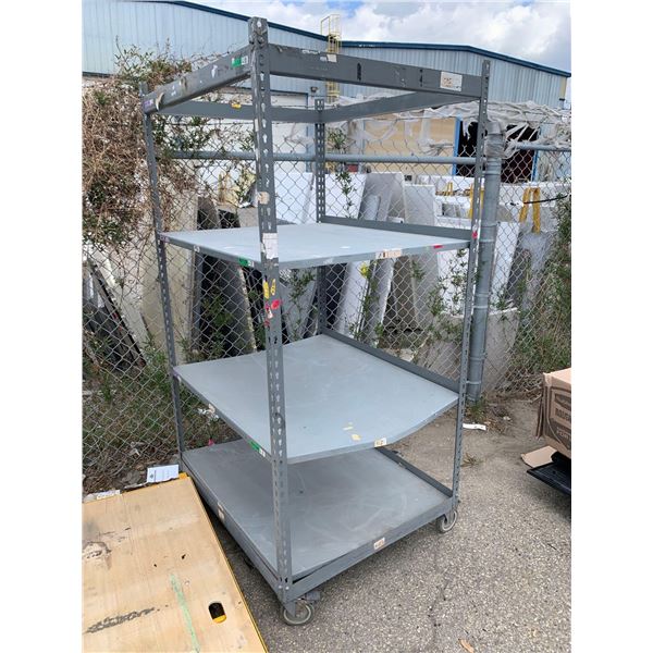 Assorted 3 Tier Industrial Rolling Racks One Rack Per Lot